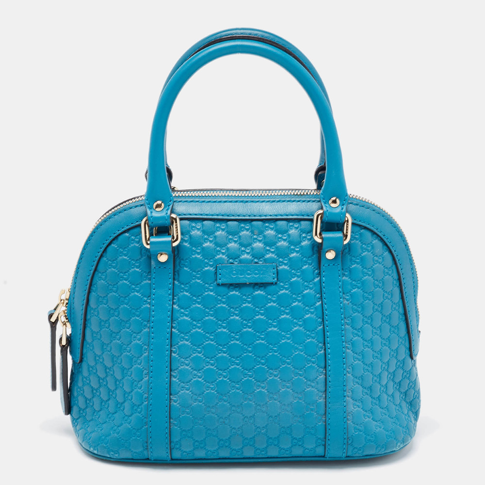 Gucci Blue Microguccissima Leather Mini Nice Dome Bag - Gem